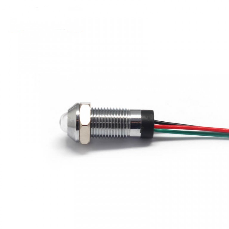 8mm Red Green Two Color Waterproof metal Indicator Light Lamp-Led Indicator