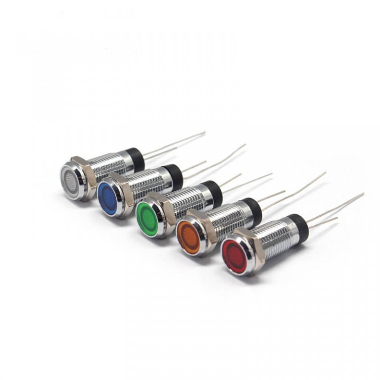 Car dashboard 8mm metal red 24v led indicator-Led Indicator
