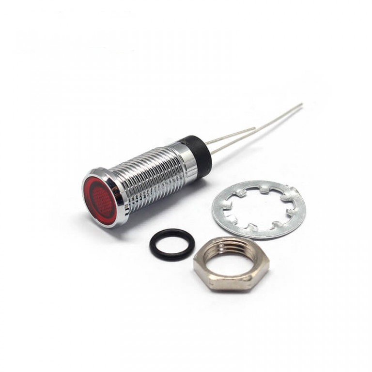 Car dashboard 8mm metal red 24v led indicator-Led Indicator